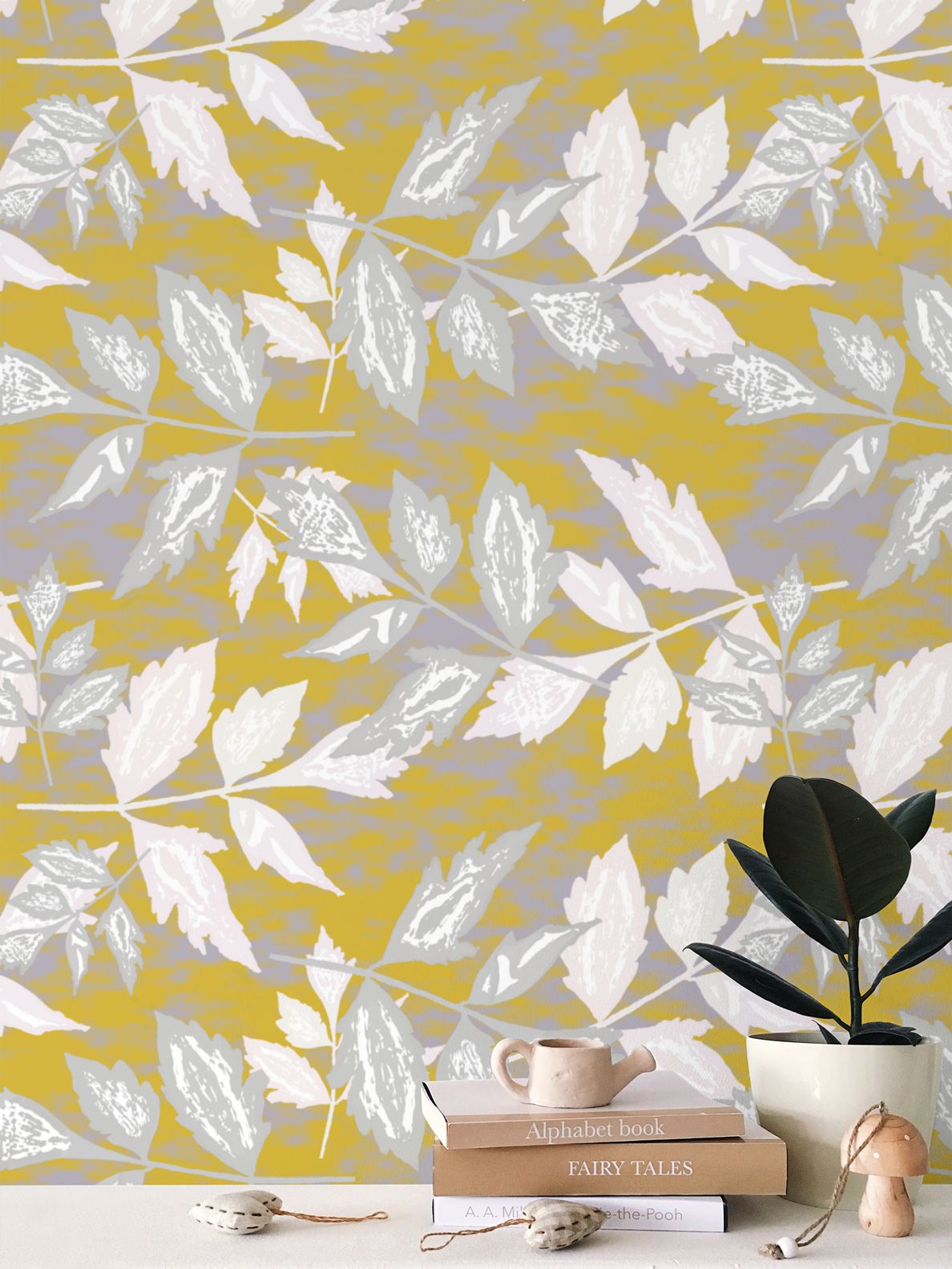 Repeat Pattern Wallpaper, Gold, Slipstream Treasure