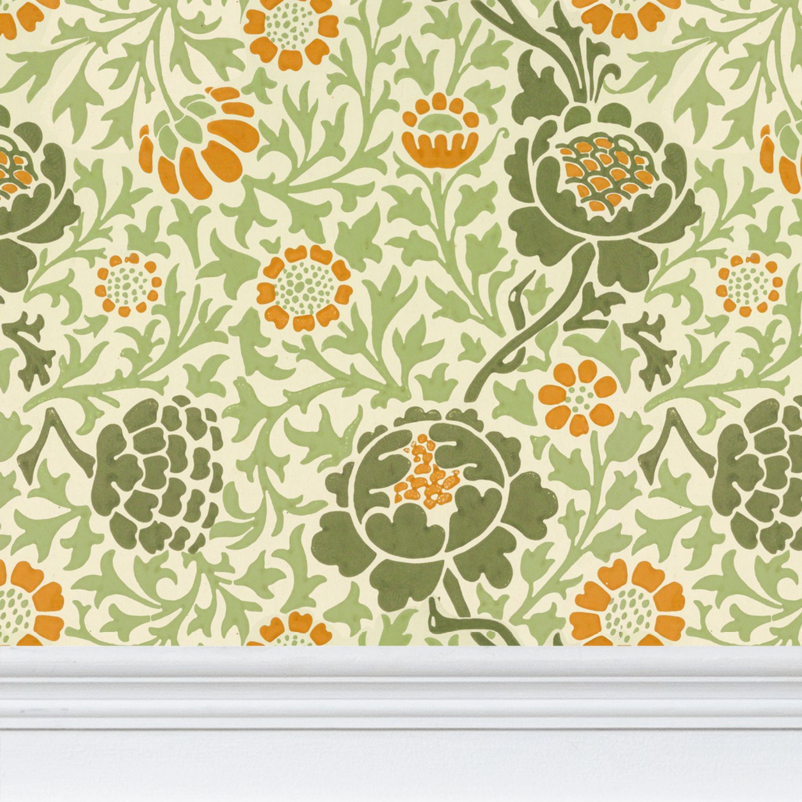 Grafton by William Morris Repeat Pattern Wallpaper
