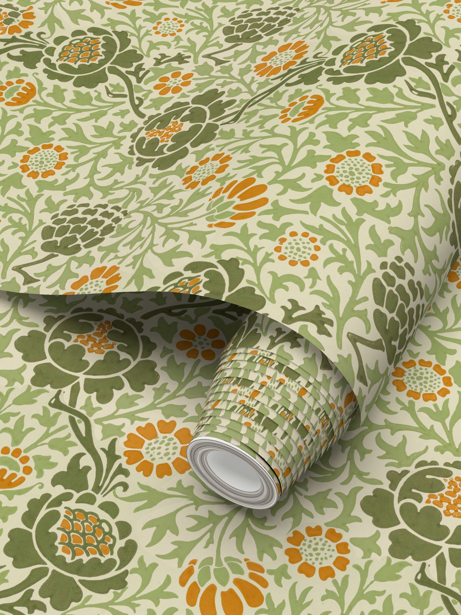 Grafton by William Morris Repeat Pattern Wallpaper