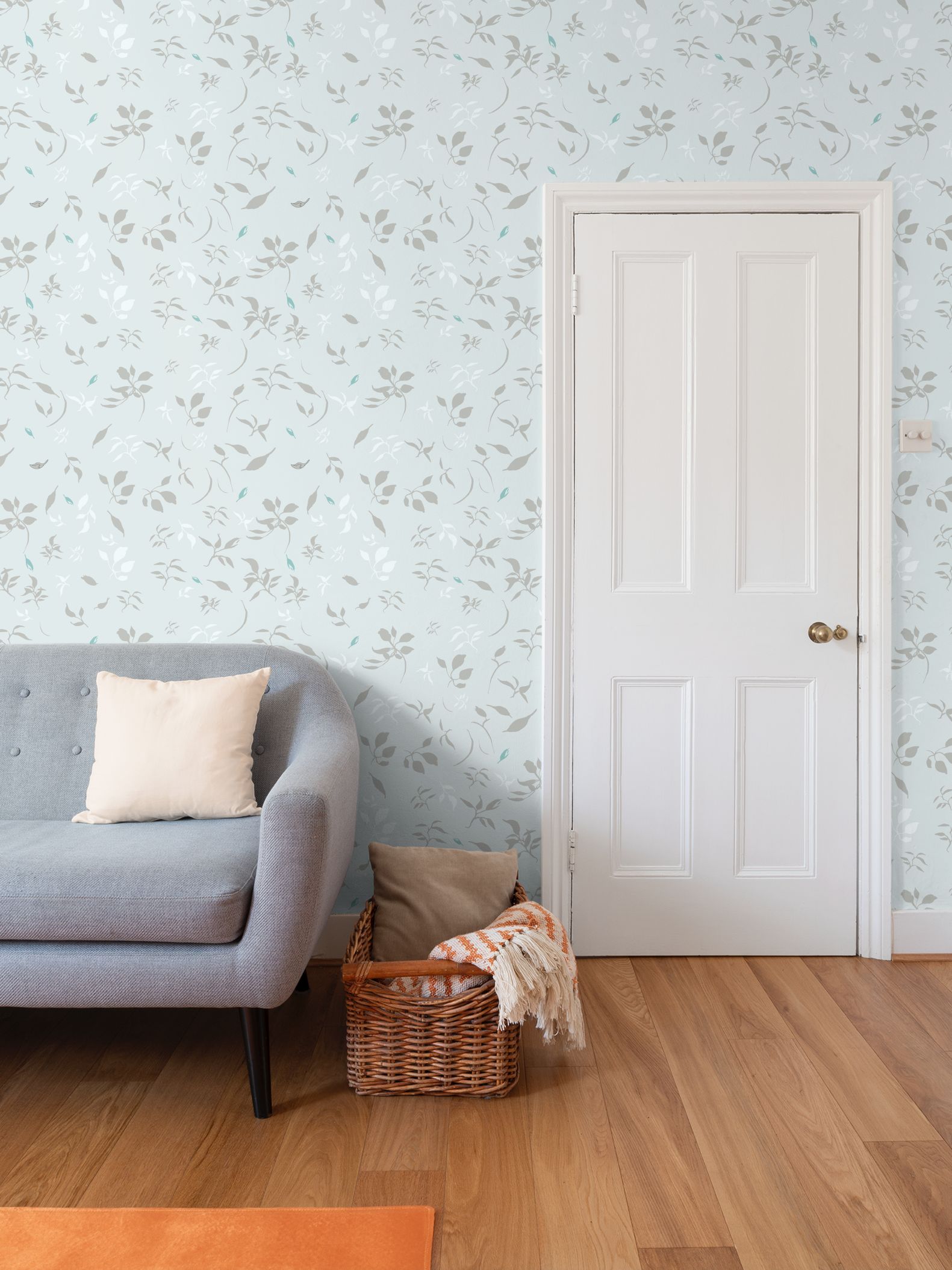 Repeat Pattern Wallpaper - "Wisps in the Wind" - Florals and Leaves