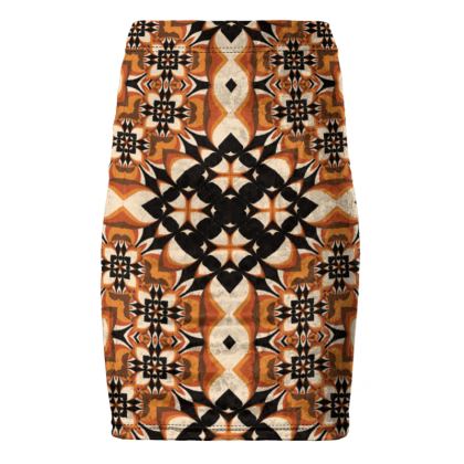 Custom Pencil Skirt. Printed Pencil Skirt Handmade in UK.