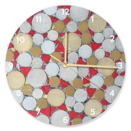 Unique Wall Clocks: Round Clock Printed With Your Design