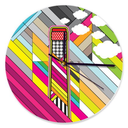 Unique Wall Clocks: Round Clock Printed With Your Design