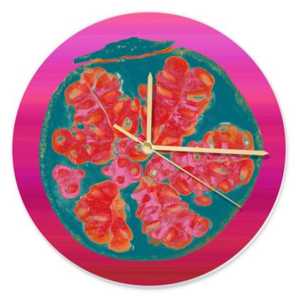 Unique Wall Clocks: Round Clock Printed With Your Design