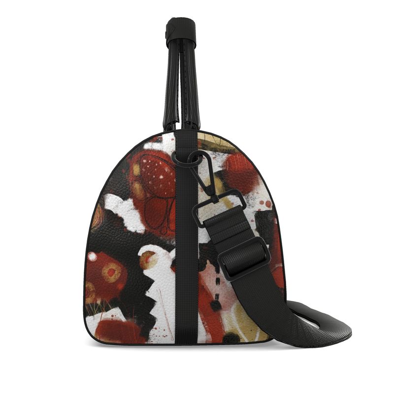Unique bag with abstract, colorful design