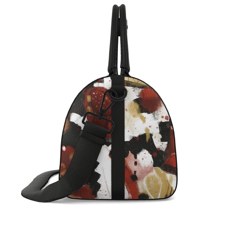 Unique bag with abstract, colorful design