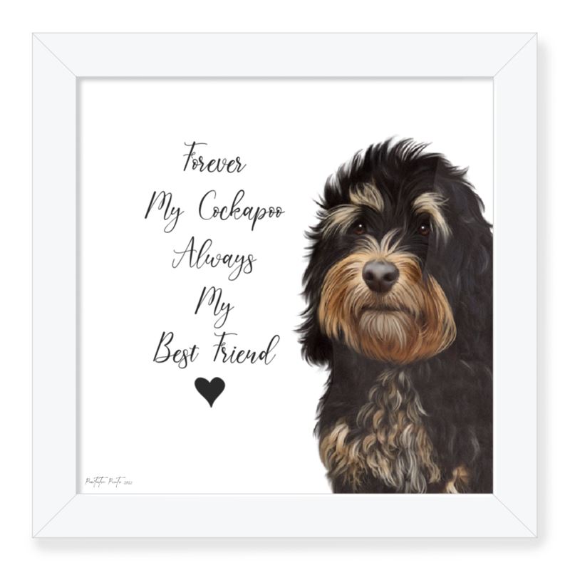 Black and Tan cockapoo print