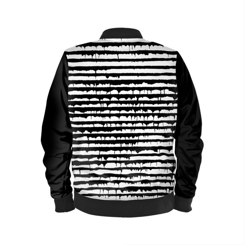B&W spray paint bomber jacket