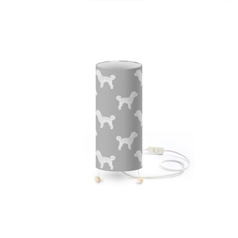 GREY AND WHITE COCKAPOO standing Table lamp