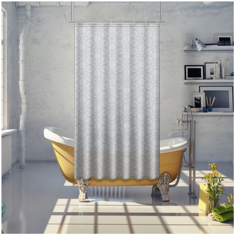 Shower Curtain Pattern Oyster Mushroom