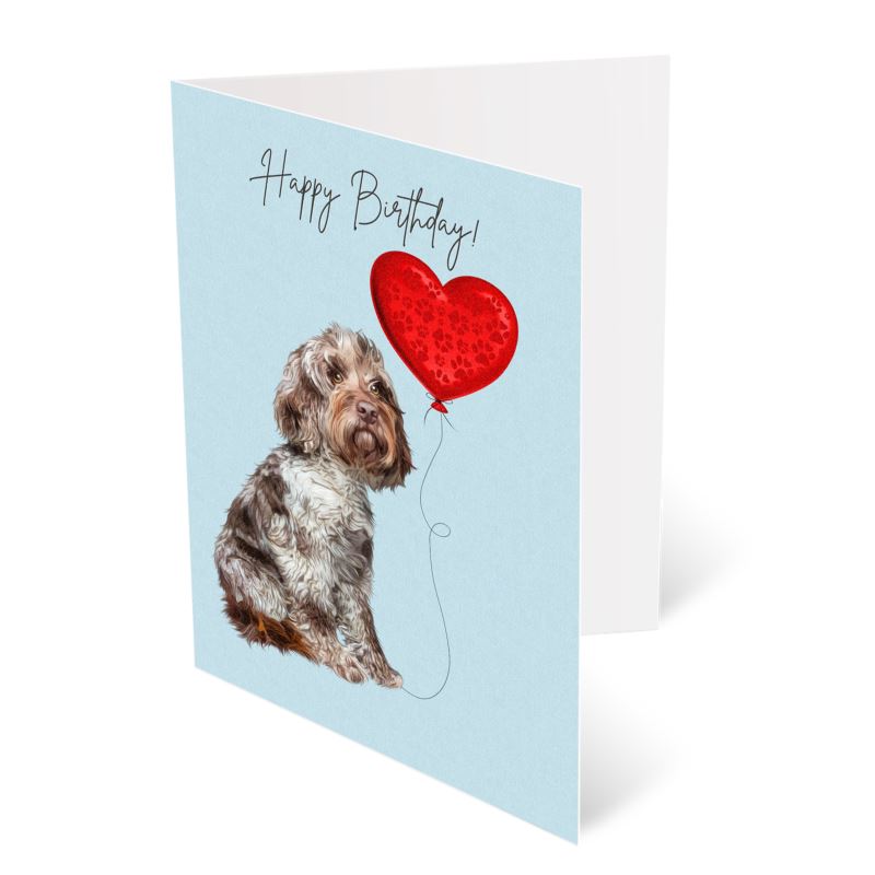Pack of Chocolate Merle A6 happy birthday cards