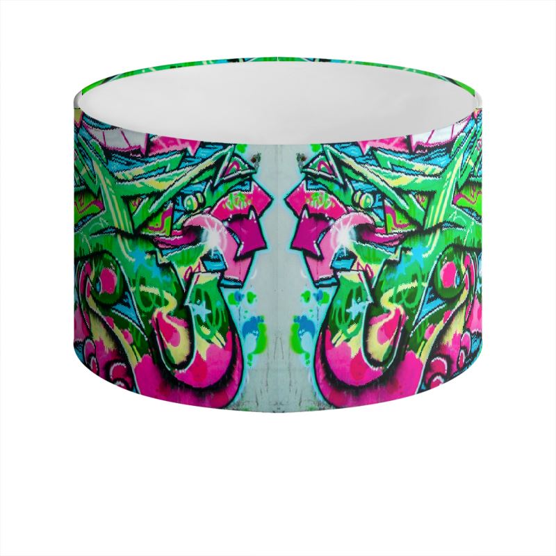 Graffiti Wall Drum Lamp Shade