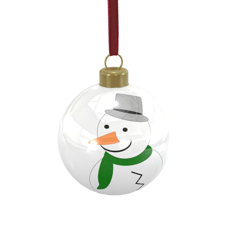 Bone China Christmas Bauble Snowman