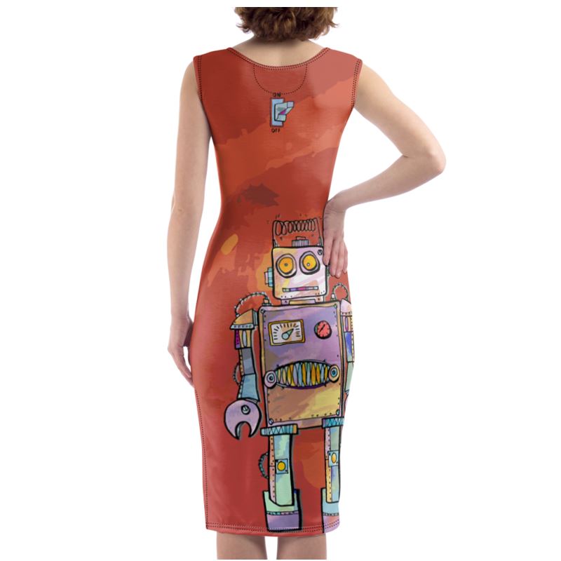 'Smiling Robot' Bodycon Dress