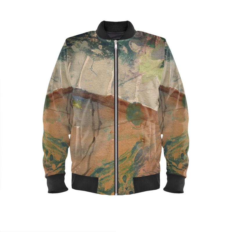 Abstract Bomber Jacket - The Earth Colors