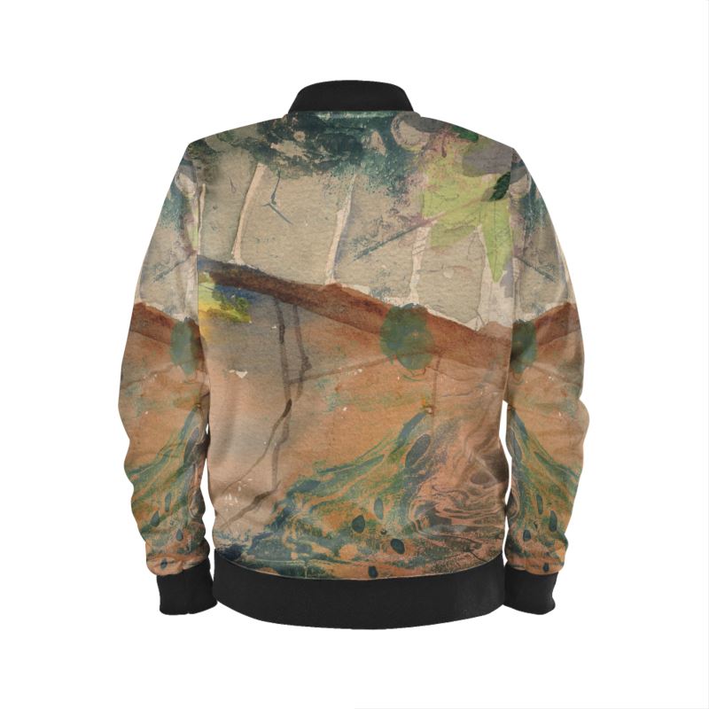 Abstract Bomber Jacket - The Earth Colors