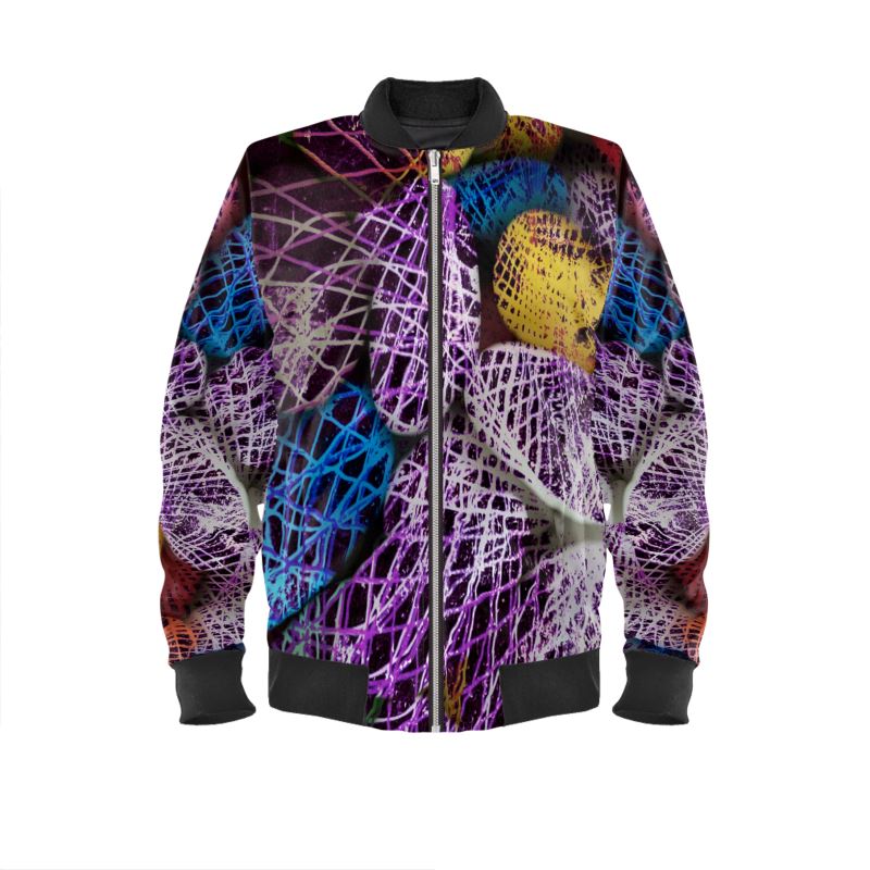 Purple crochet balls jacket