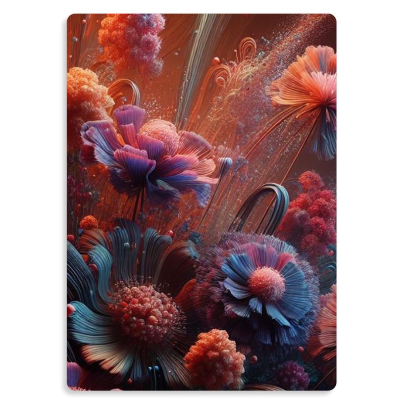 Futuristic Flowers-Metal Flower Wall Art