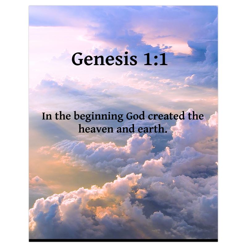 Bible Verse Genesis 1:1 Poster