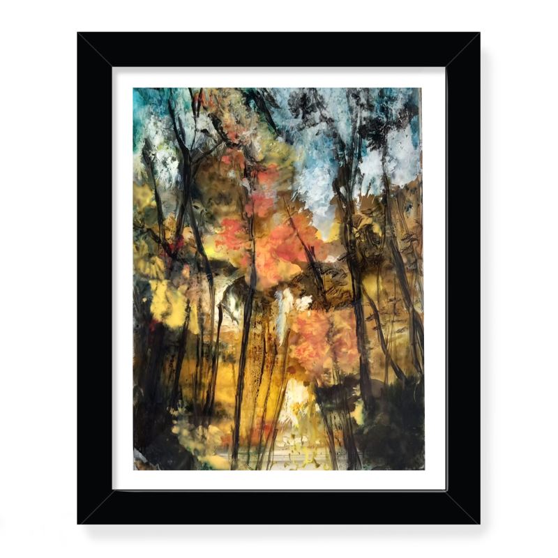 Box Frame Print - Trees on Perspex