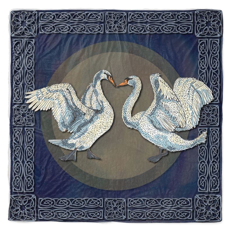Celtic Swans Throw