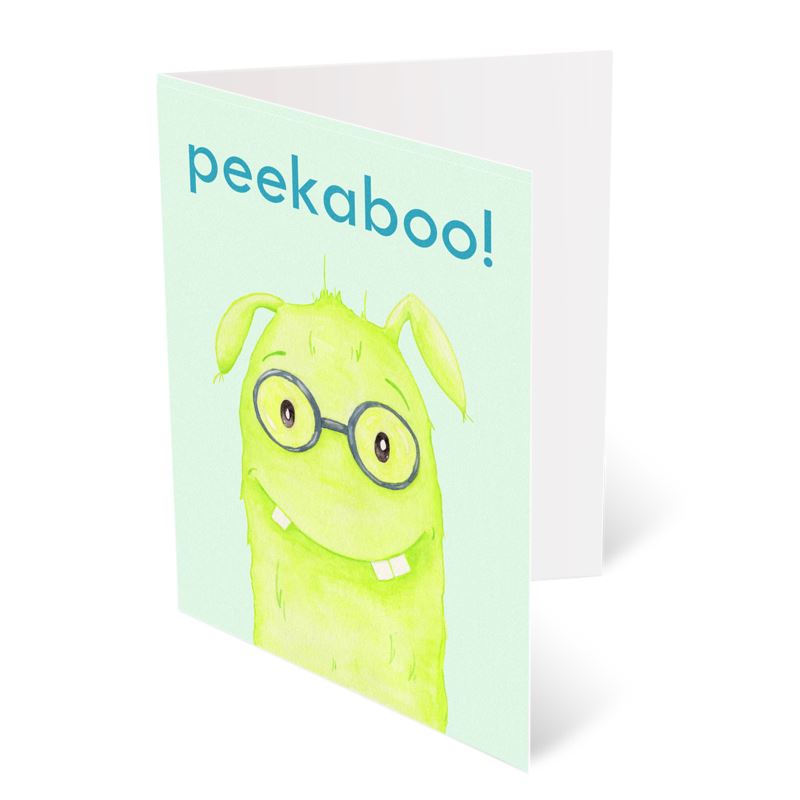 Peekaboo! card by Wee Wild Monsters