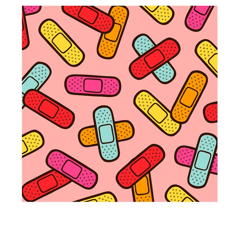 Rainbow Band-Aids Pattern Espadrilles