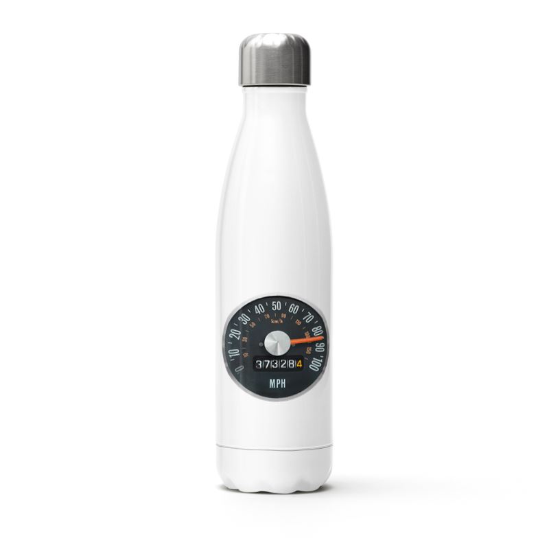 Retro Classic Car Speedometer and Fuel Gauge Water Bottle