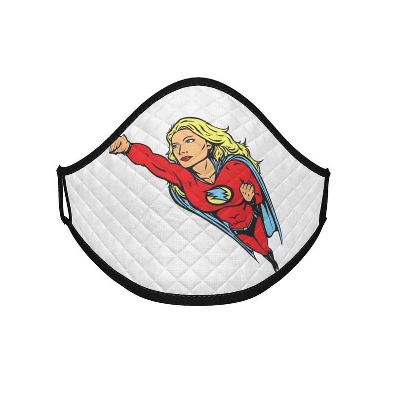 Pop Art Super Woman Face Masks