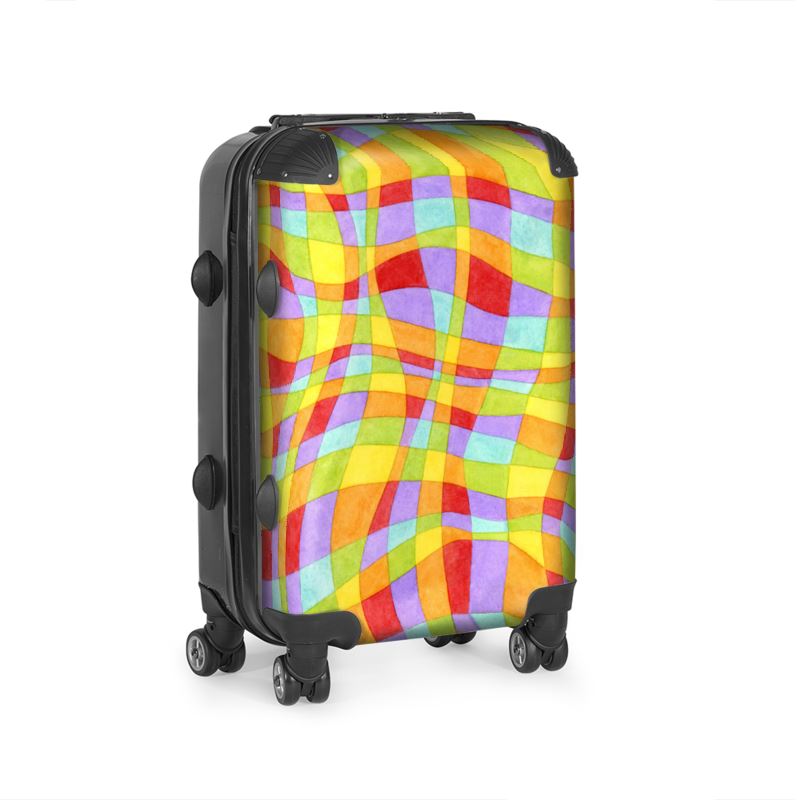 Rainbow Plaid Suitcase