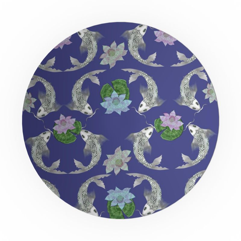 koi fish abstract.(navy)