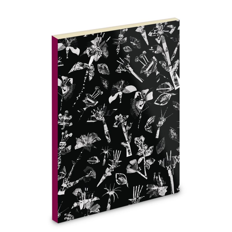 Black Floral Pocket Note Book