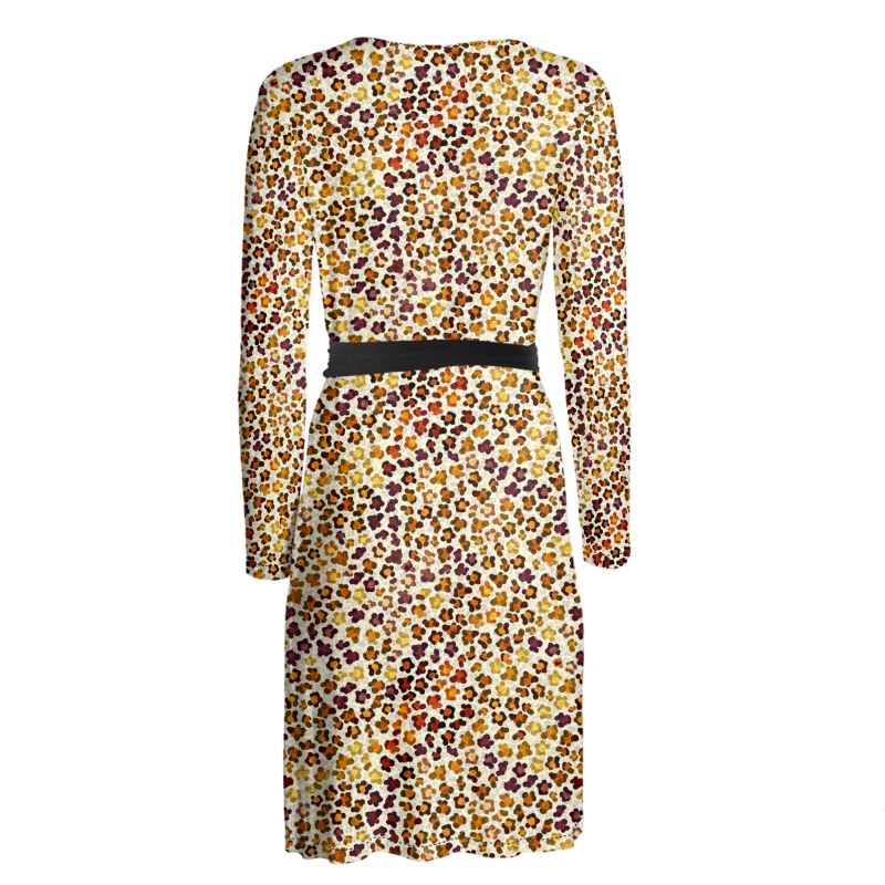 Leopard Skin Collection Wrap Dress