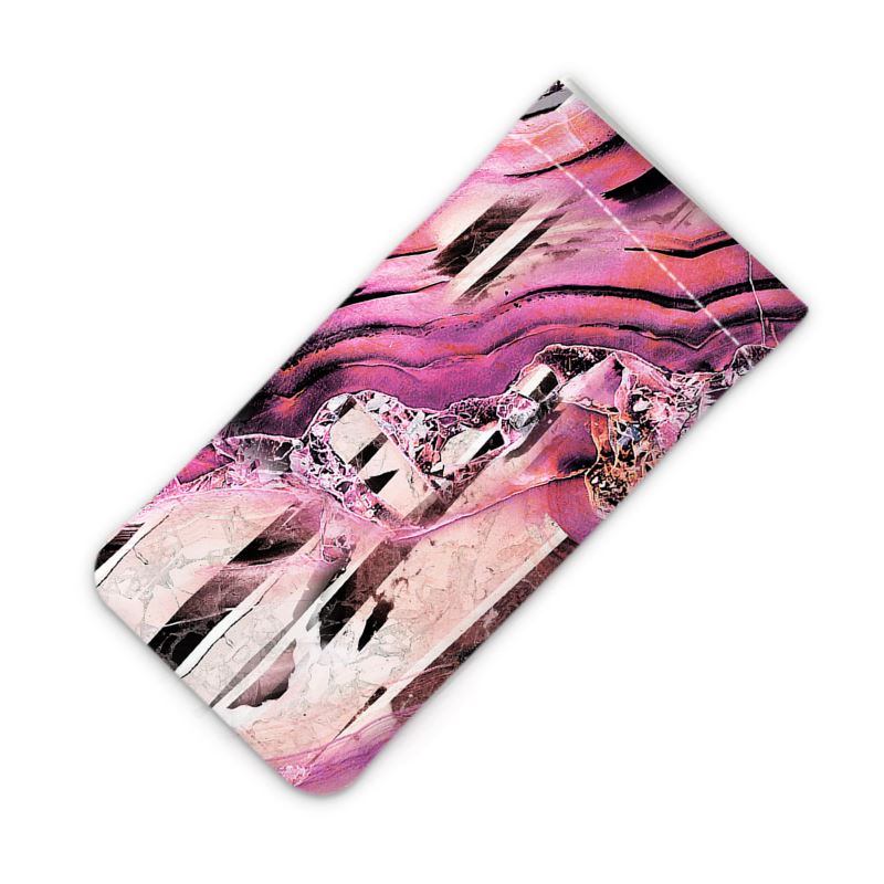 Bright pink geode stone texture