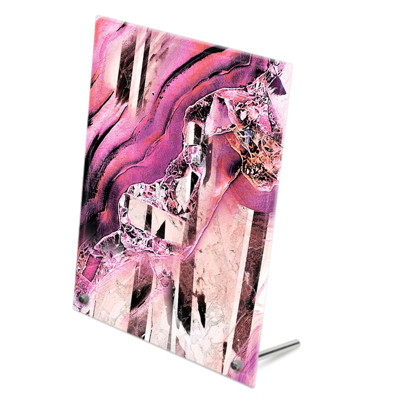 Bright pink geode stone texture