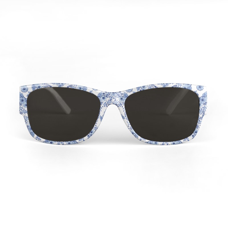 Classic Blue and White Sunglasses