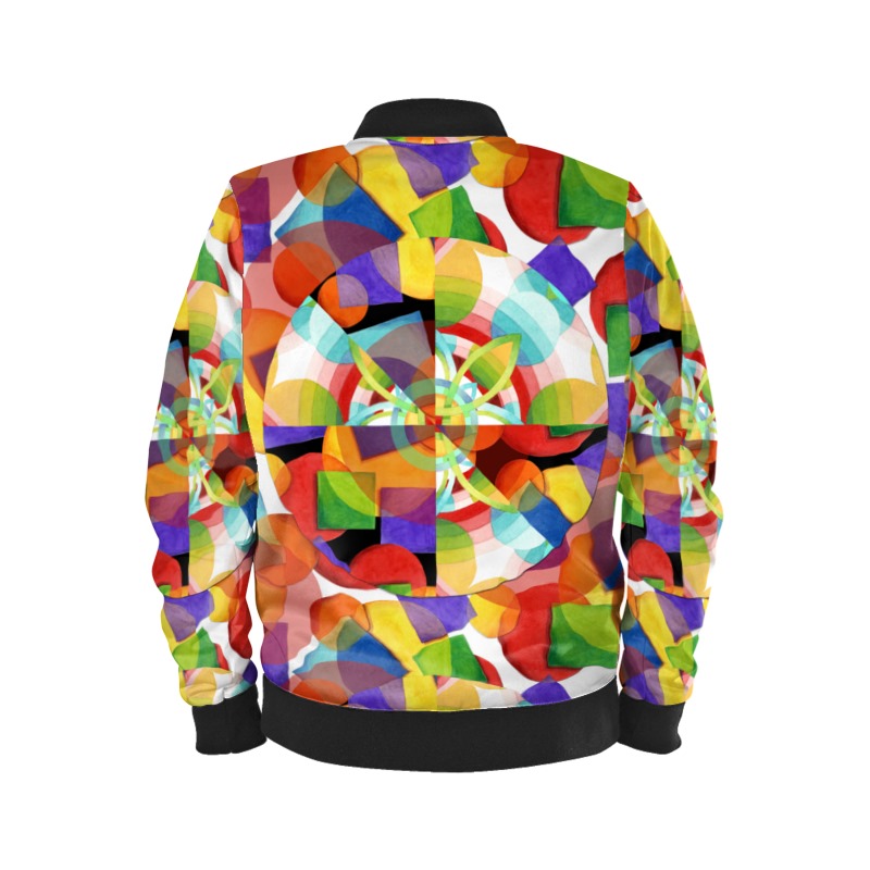 Psychedelic Rave Ladies Bomber Jacket