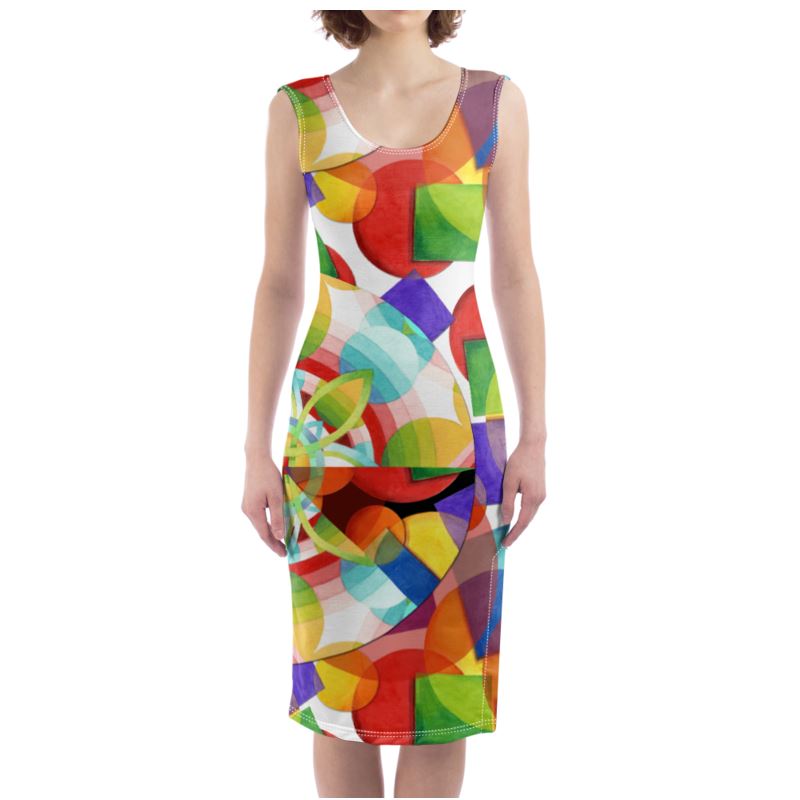 Psychedelic Geometric Bodycon Dress