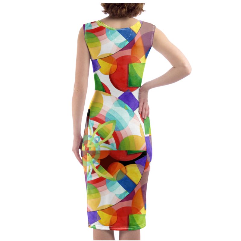 Psychedelic Geometric Bodycon Dress