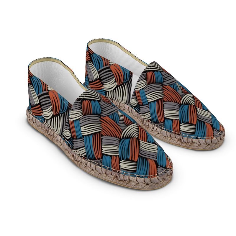 Colorful texture print shoes