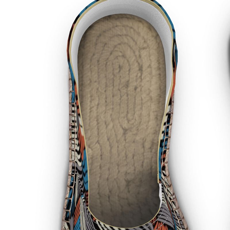 Colorful texture print shoes