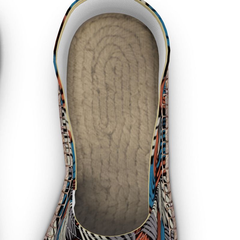 Colorful texture print shoes