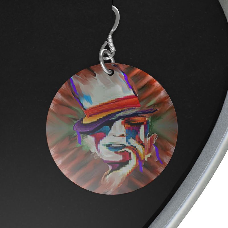 Sterling Silver Earrings, Artsy Lady, Abstract Design.