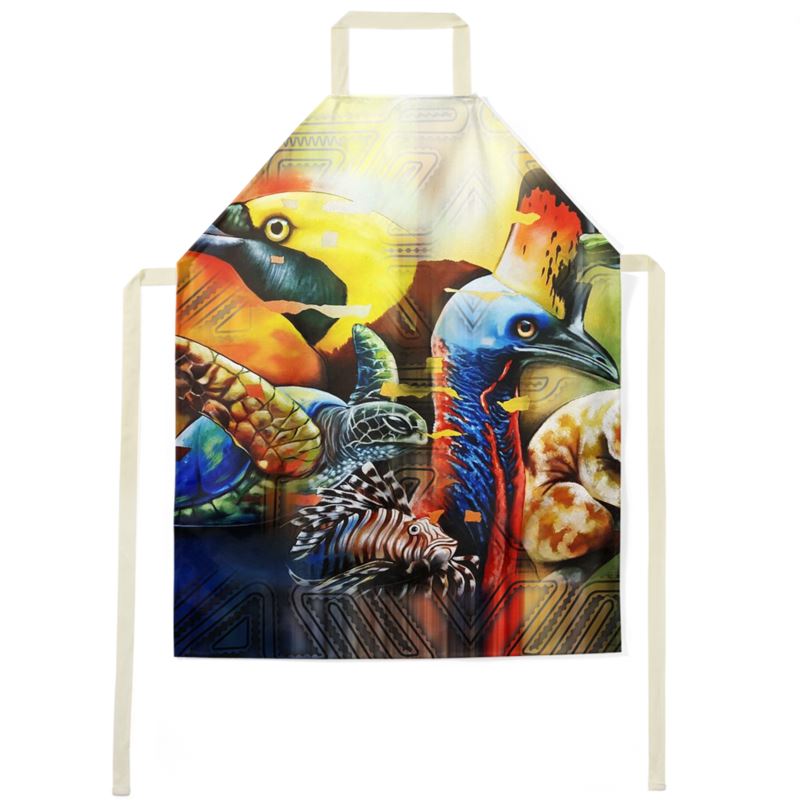 Apron with PNG animals