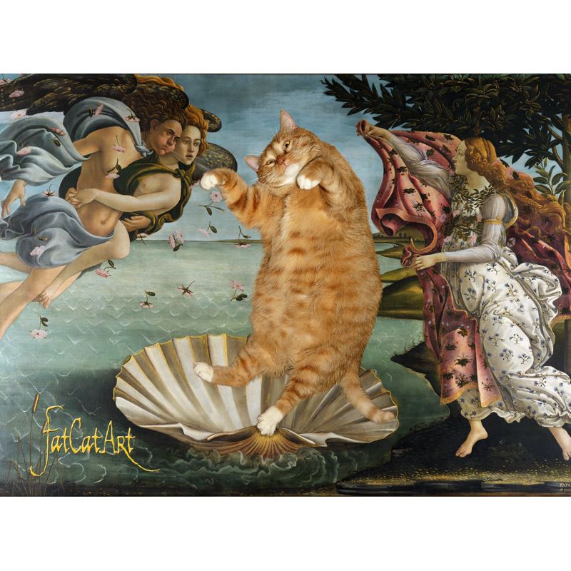 Handbag "Botticelli's Venus cat"