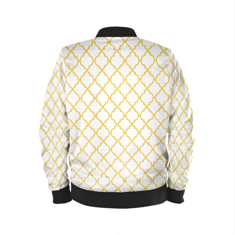 Men's Diamanté Print Pink Flamingo Bomber Jacket