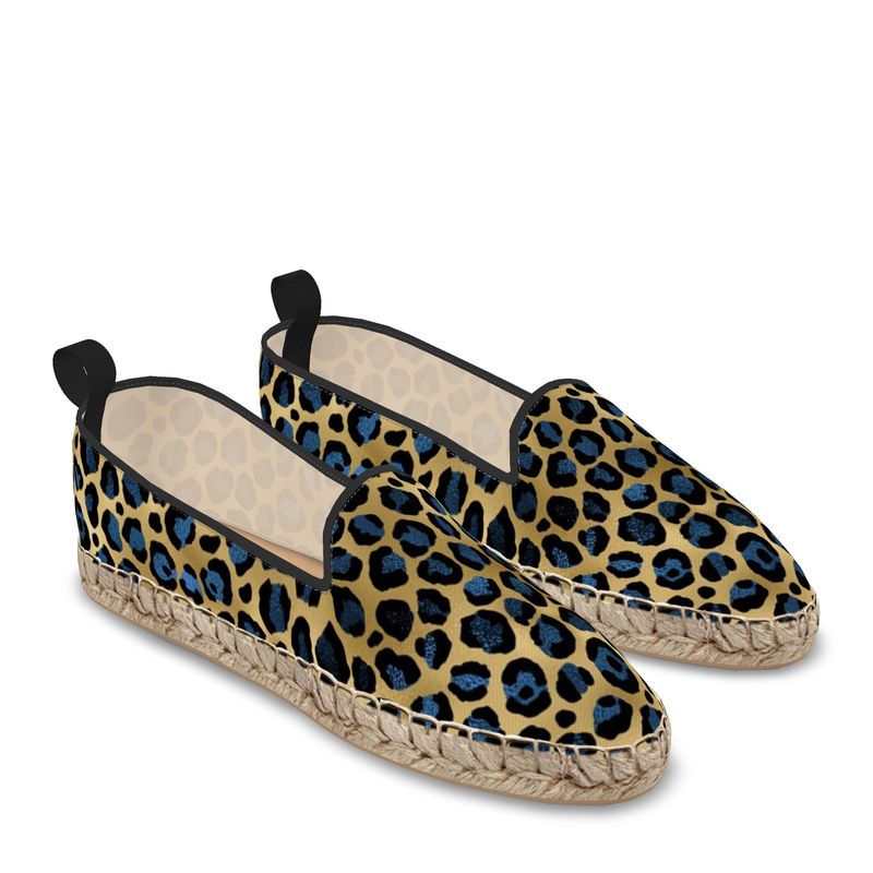 leopard print loafer espadrilles