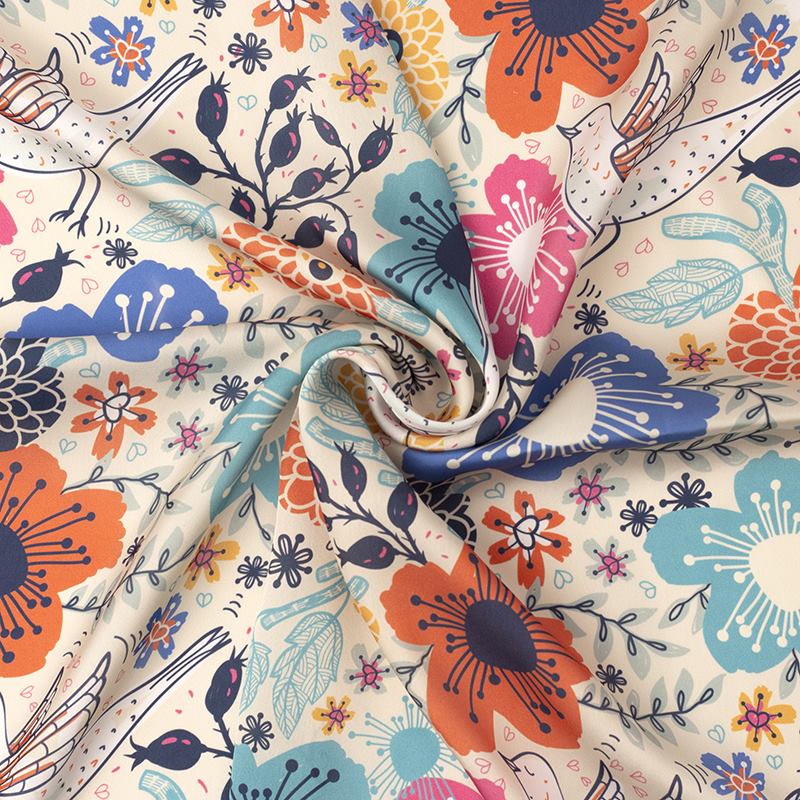 Polyester Satin bedrucken | Satin Stoff Meterware