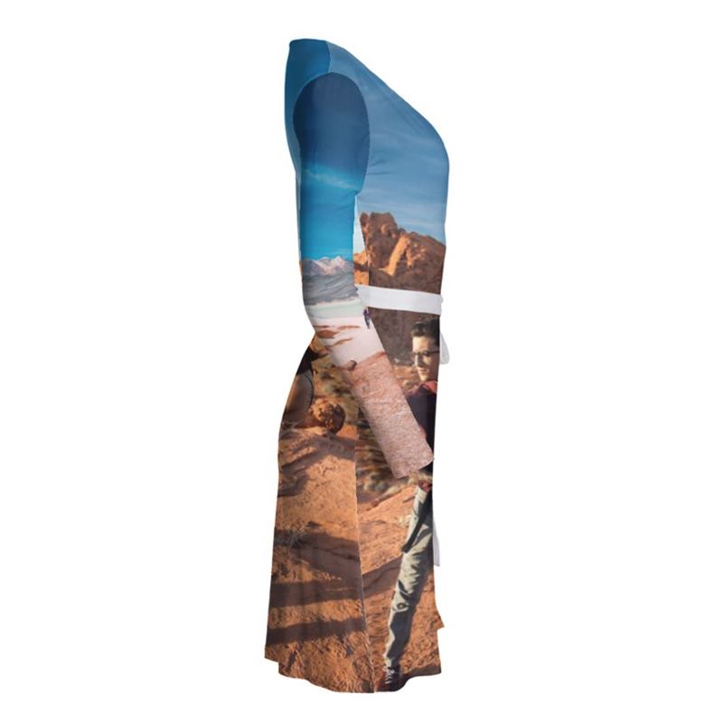 Custom Wrap Dress. Printed Wrap Dress.