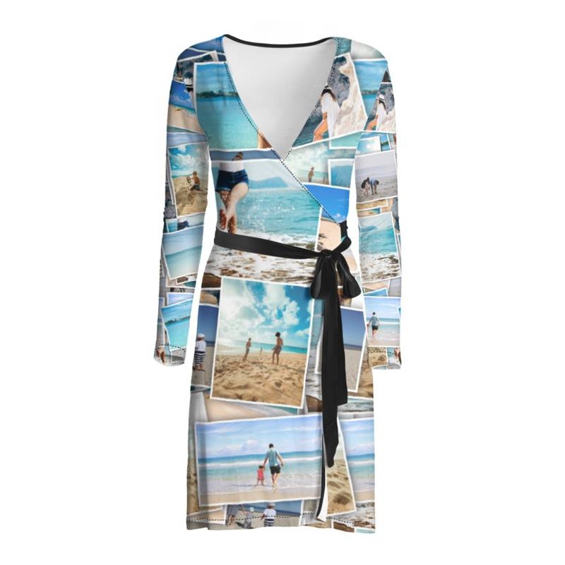 Custom Midi Wrap Dress | Personalized Wrap Around Dress